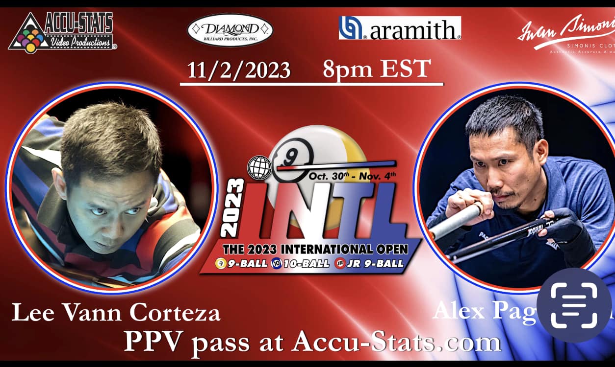 Lee Van Corteza vs Alex Pagulayan 9-Ball from Feature Match #211 - Accu-Stats Live
